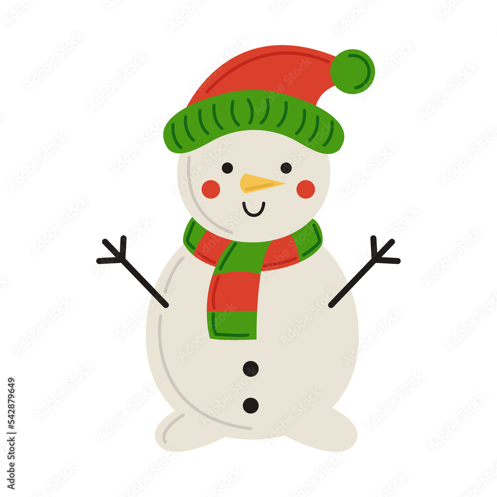 Cartoon snowman PNG file with transparent background. Stock ...