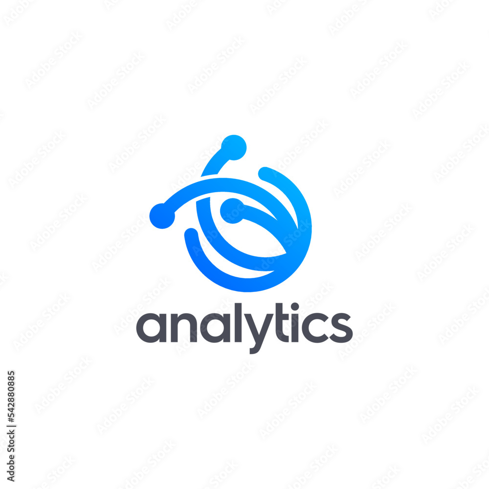 data analytics logo design templates Stock Vector | Adobe Stock