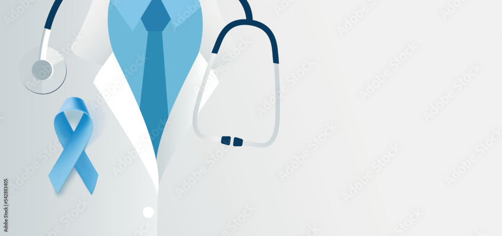 Medical background with close up of male doctor with stethoscope and ...