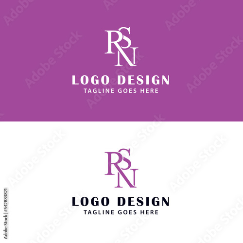 Letter RSN logo design Stock Vector | Adobe Stock