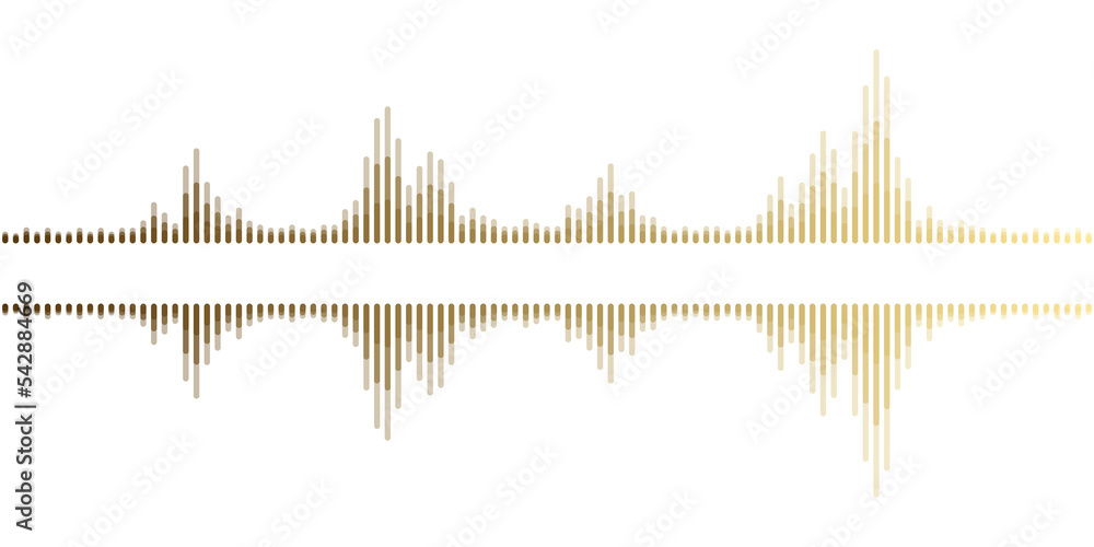 Abstract sound wave stripe lines luxury gold gradient equalizer ...