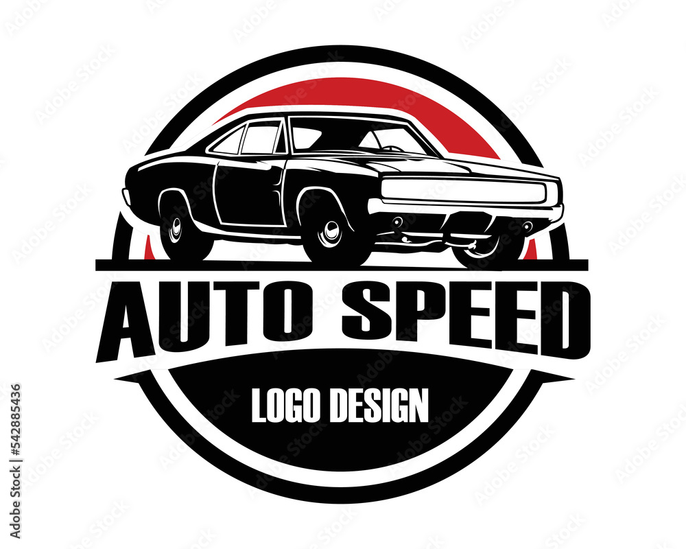 Vecteur Stock car logo Best 1968 dodge hemi charger for badge, emblem ...