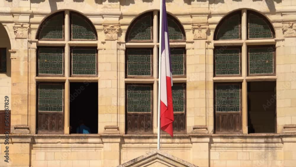 French Flag On the Terrace Of An Iconic Monument in France - Static ...