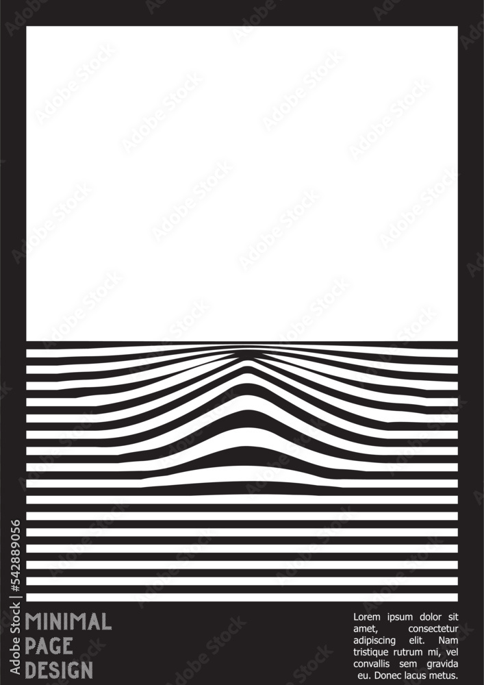Geometrical Poster Design with Optical Illusion Effect. Minimal ...
