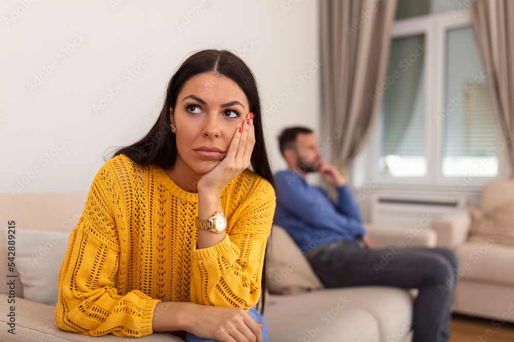 Frustrated couple arguing and having marriage problems. Couples who are ...