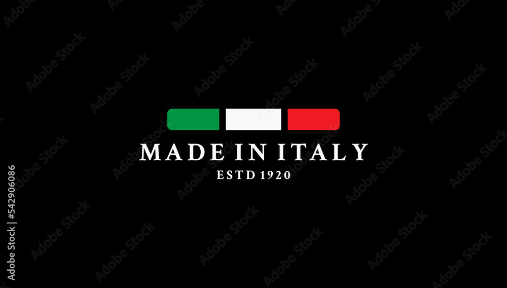 Made In Italy Label Vector or Made In Italy Stamp Vector. Simple design ...