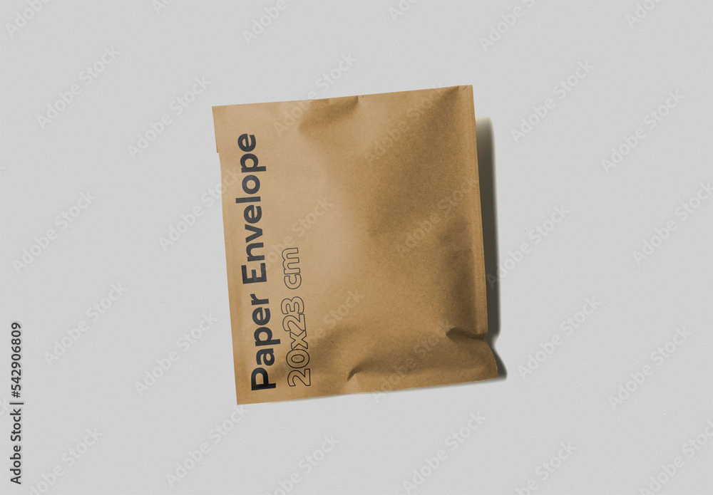 Vertical Paper Envelope Mockup With Customizable Colors and Background ...