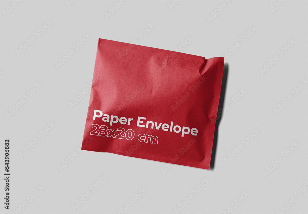 Horizontal Paper Envelope Mockup With Customizable Colors and ...