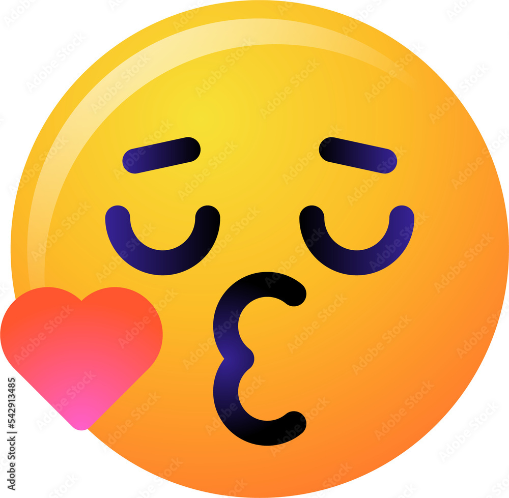 round 3d Emoticon. Yellow Emoji faces emoticon smile, digital smiley ...