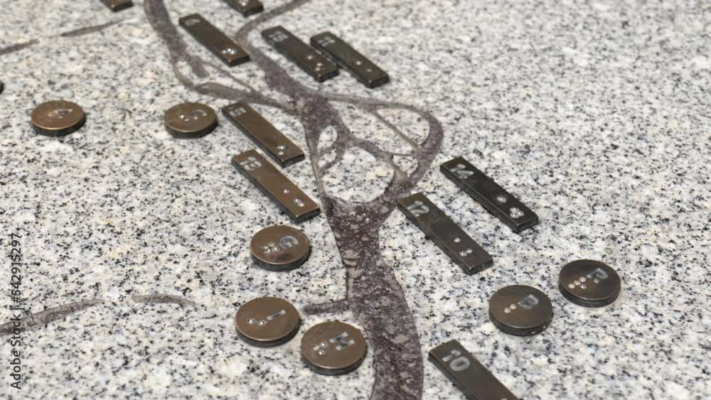 Braille alphabet touristic landmarks map markings, accessible tourism ...