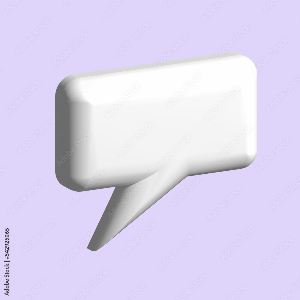 Speech bubble, cloud 3D.Callouts for text in comics, to indicate ...