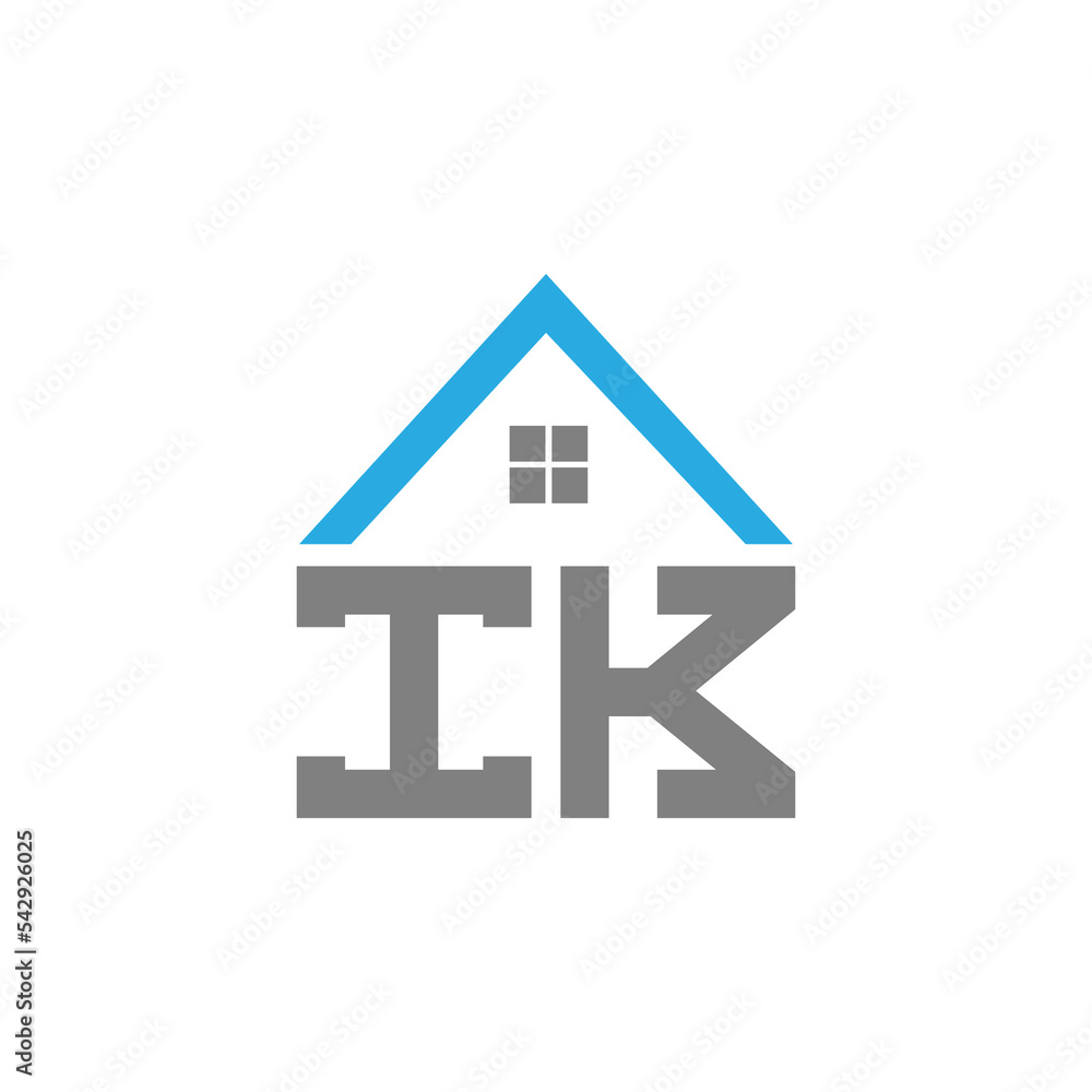 IK letter logo creative design with vector graphic. IK monogram ...