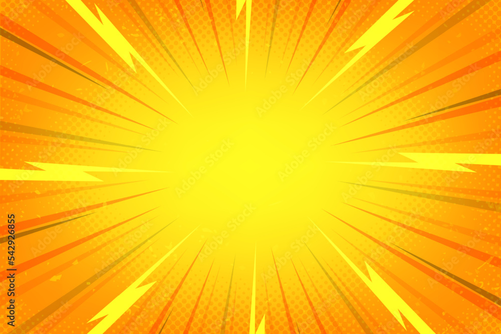 Comic cartoon burst background template Stock Vector | Adobe Stock
