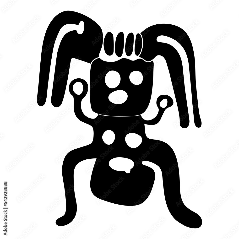 Geoglyph of the humanoid from Nazca, Nazca lines, Peru vector de Stock ...