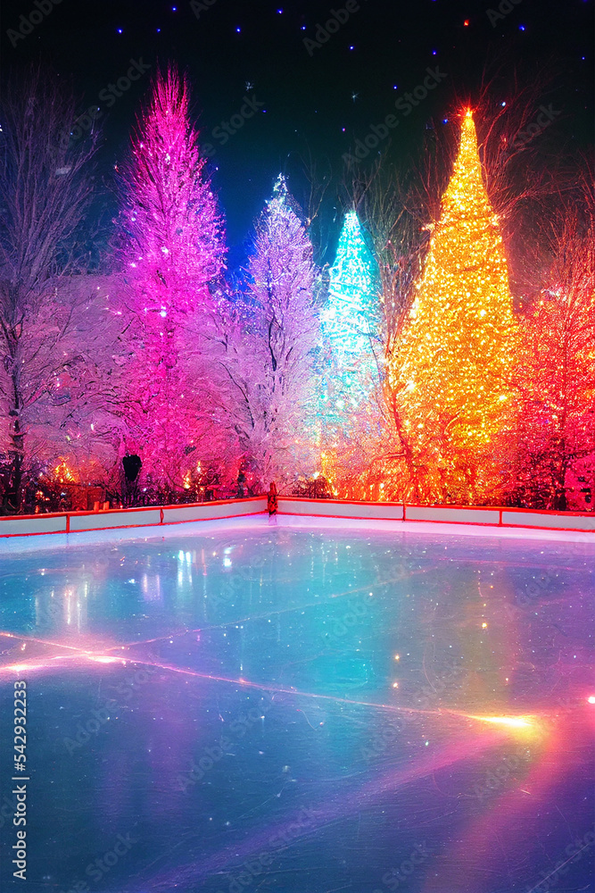 Beautiful Ice Skating Rink