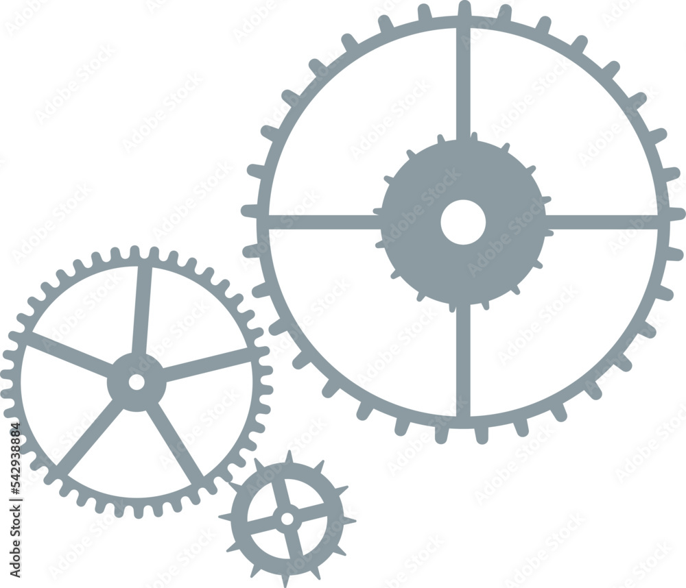 Rotating gears. A symbol for an ongoing process. Stock Vector | Adobe Stock