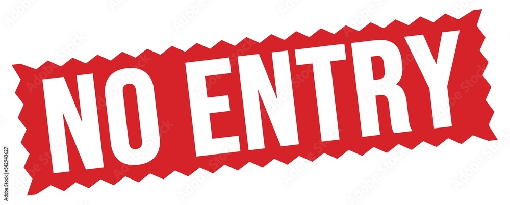 NO ENTRY text written on red stamp sign. Stock Illustration | Adobe Stock