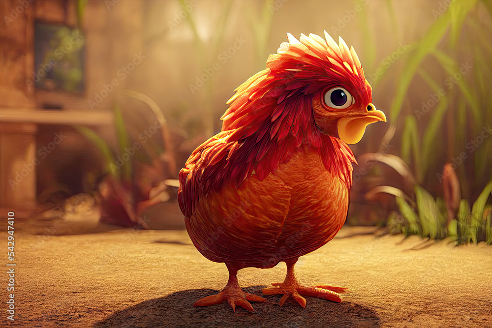 Huhn Maishuhn Huhn aus Mais Chicken in the Corn Karikatur Cartoon ...