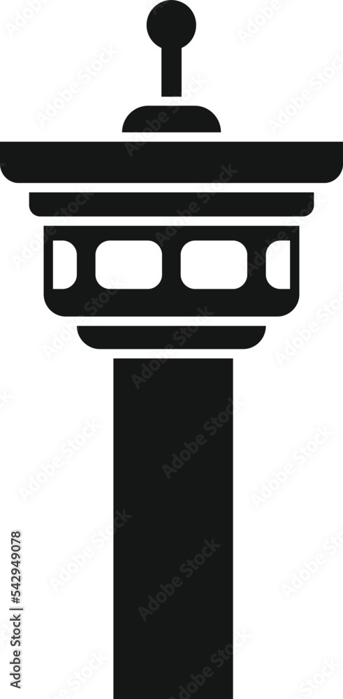 Aiport plane tower icon simple vector. Ground support. Cargo aviation ...
