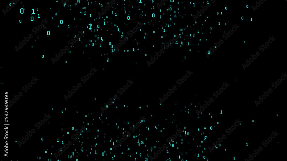 Binary circuit board future technology. Black cyber security concept ...