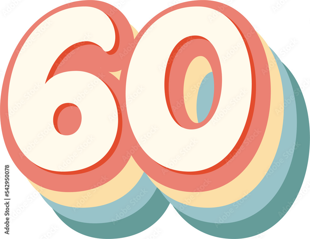 60 Number Stock Illustration | Adobe Stock