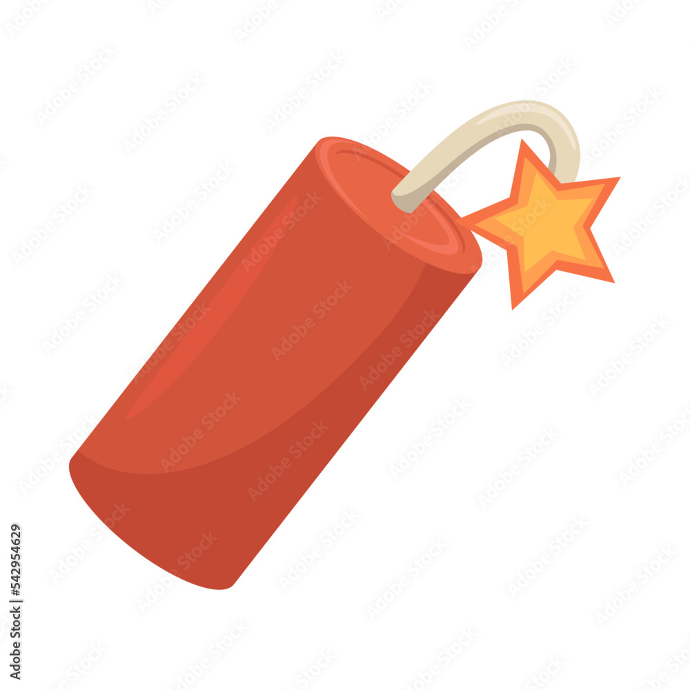 Dynamite Sign Emoji Icon Illustration. Firecracker Vector Symbol ...
