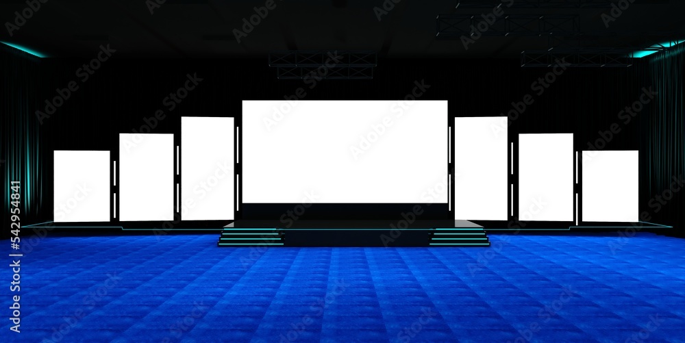 Empty stage design for mockup and corporate identity, display. Platform ...