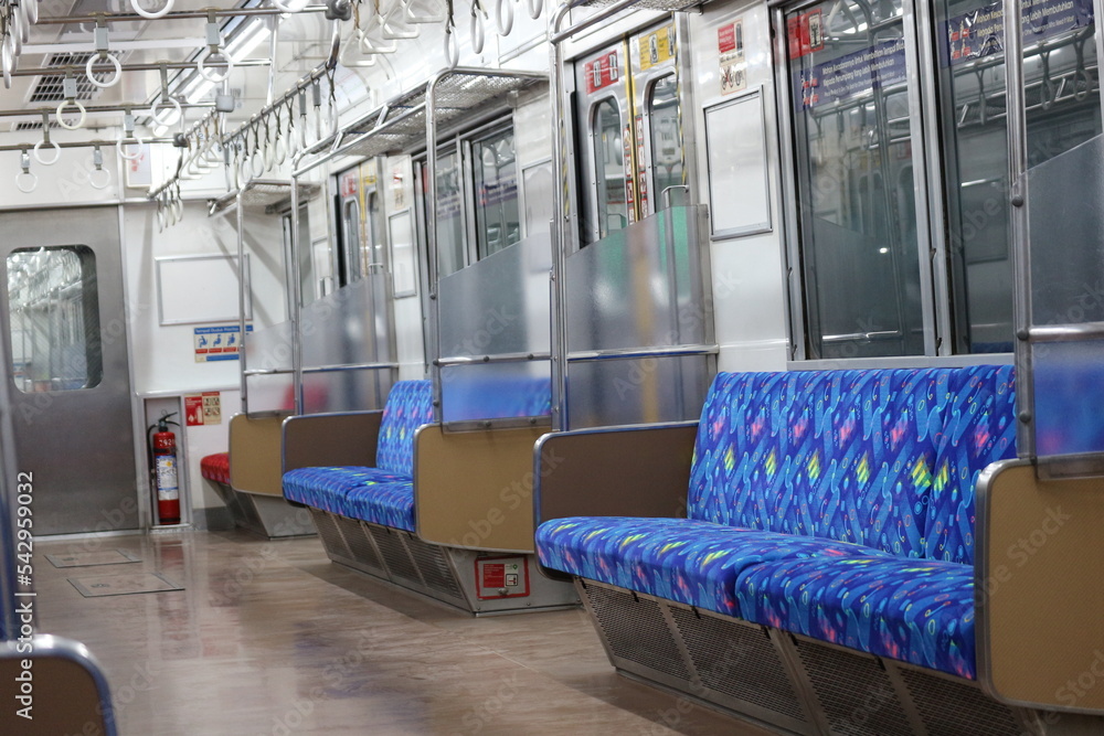 Jakarta, Indonesia in October 2022. Situation of an empty commuterline ...