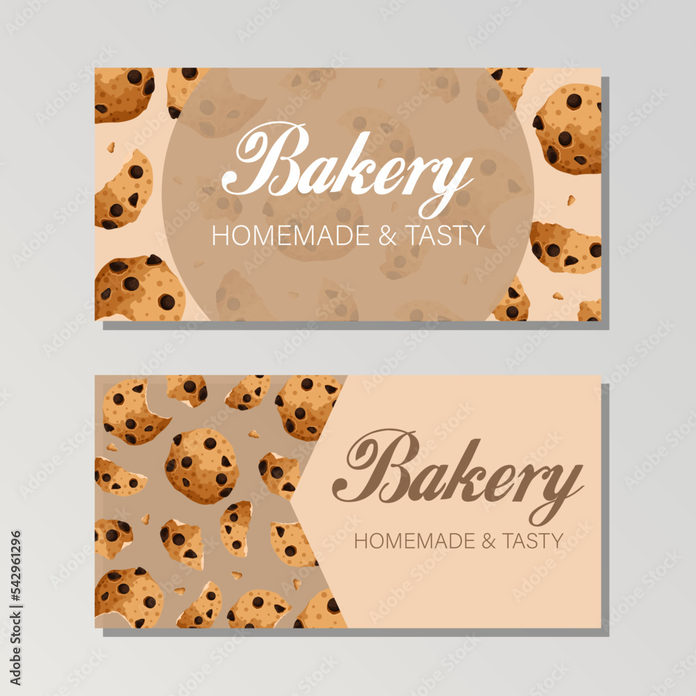 Set of templates flyers for bakeries,cafe,shops,banners,cards. Vector ...