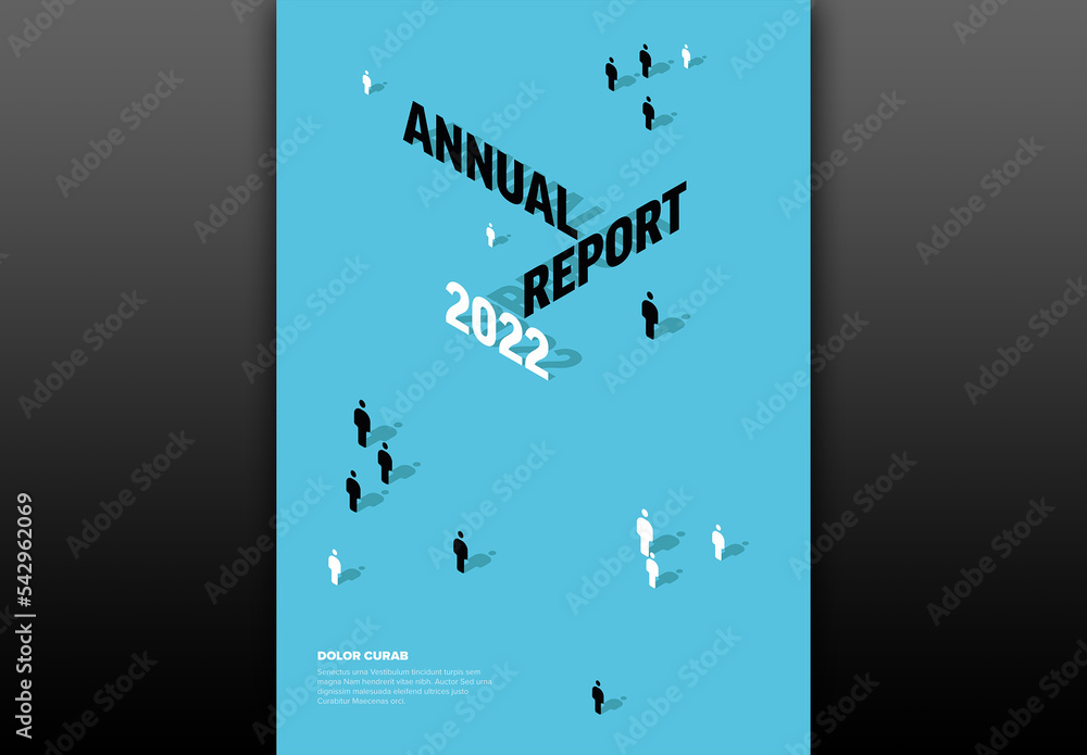 Blue modern annual report front cover page template Stock Template ...