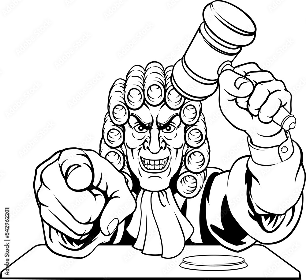 Judge Cartoon Character Stock Illustration | Adobe Stock
