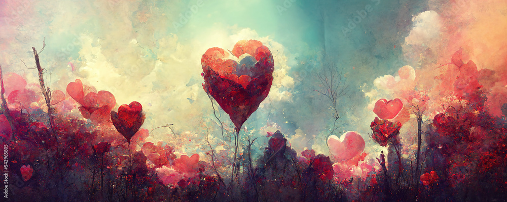 Abstract Heart Background Illustrations Stock Illustration | Adobe Stock