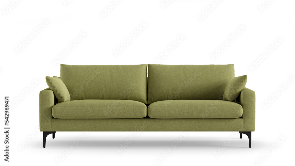 Modern sofa on isolated white background. Furniture for the modern ...