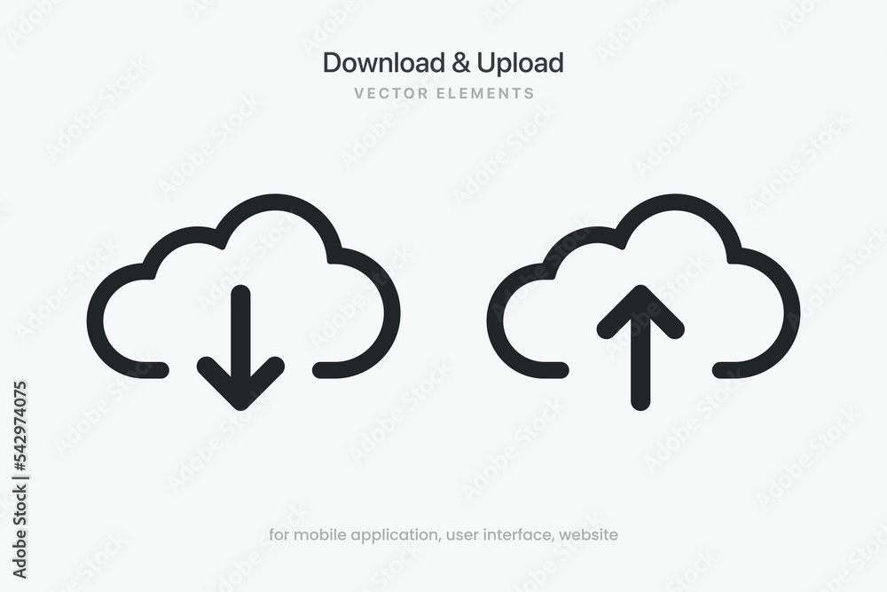 Black download upload button icon. Upload icon. Down arrow bottom side ...
