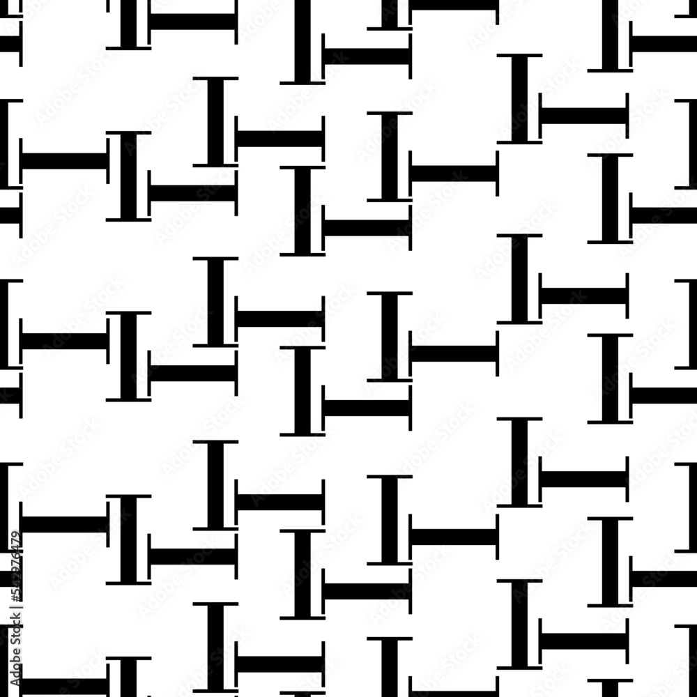 vector seamless texture on a white isolated background with black ...