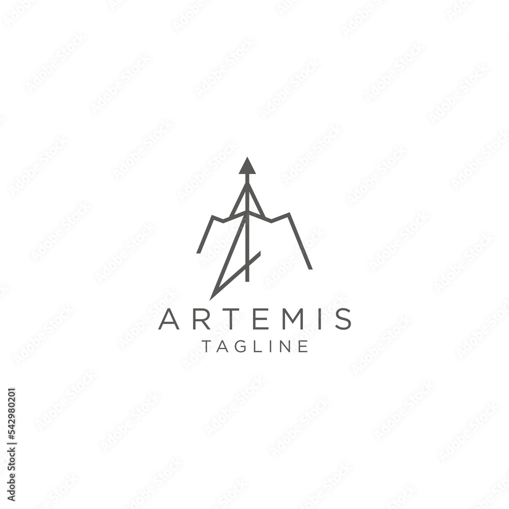 Artemis logo icon design template flat vector illustration Stock Vector ...
