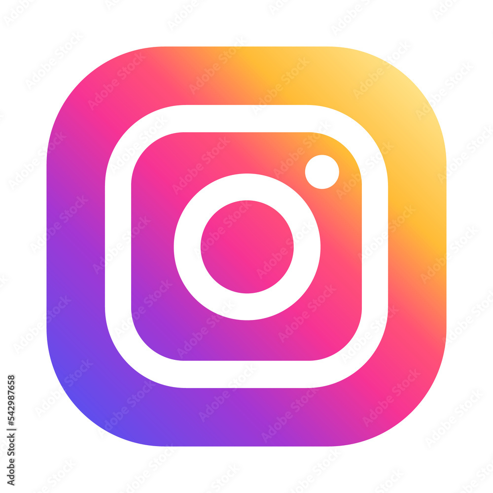 Instagram logo icon transparent png Stock Illustration | Adobe Stock