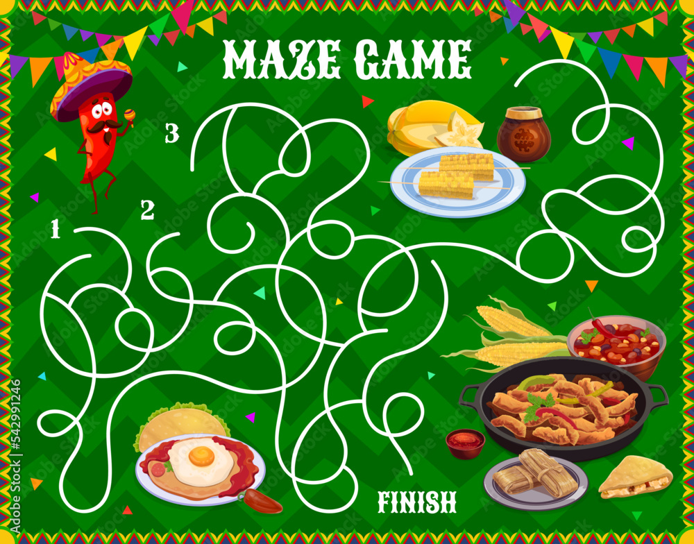 Kids Maze Food