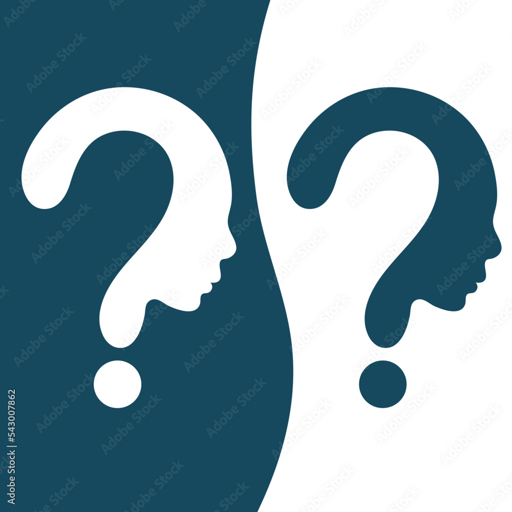 Question Mark Face Vector stock Stock Vector | Adobe Stock