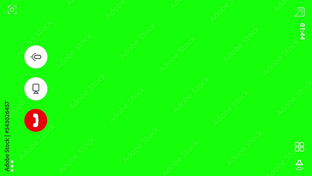 Animation of vertical screen display of a video meeting Skype ...