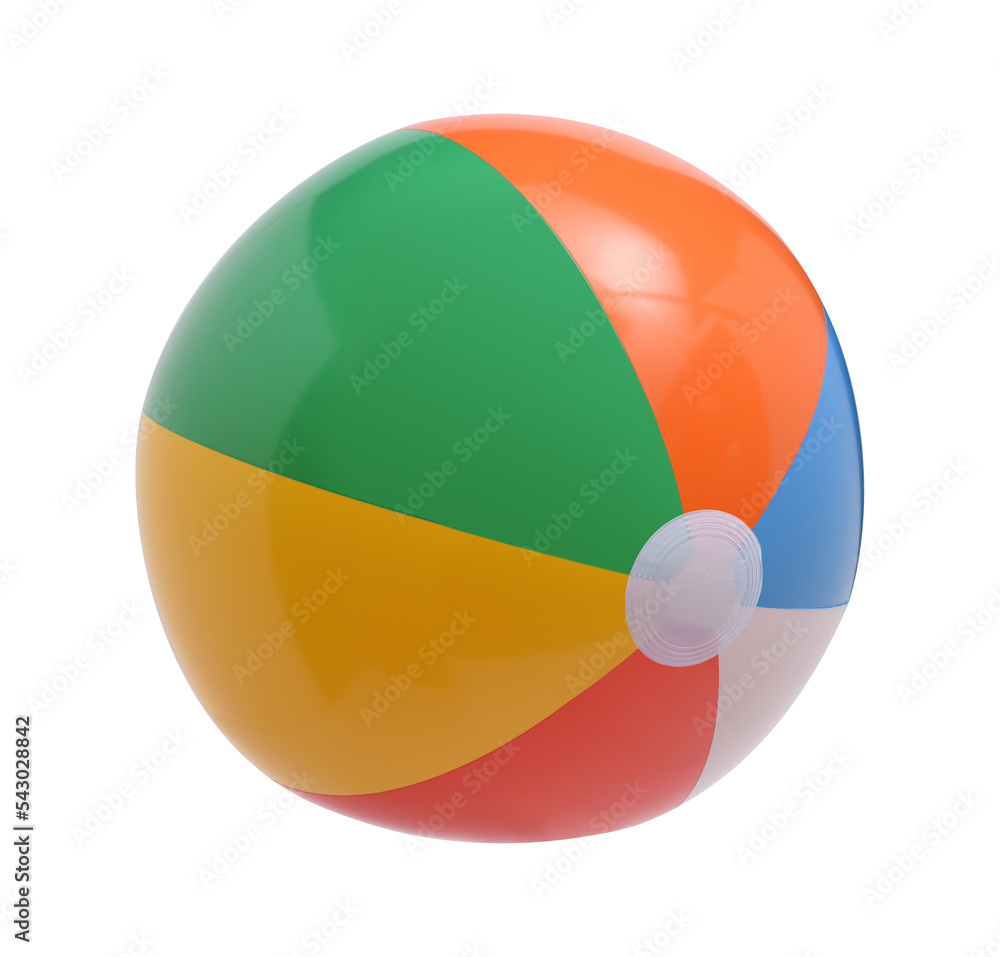 Beach ball isolated on a white background Stock Photo | Adobe Stock