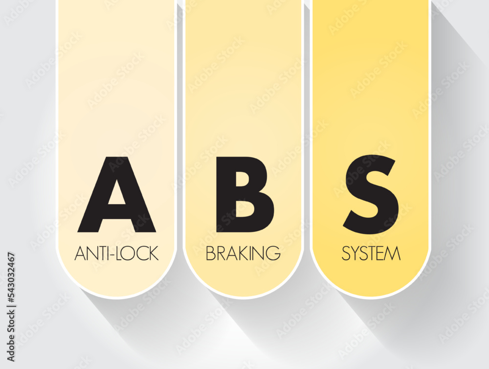 ABS - Anti-lock Braking System is a safety anti-skid braking system ...