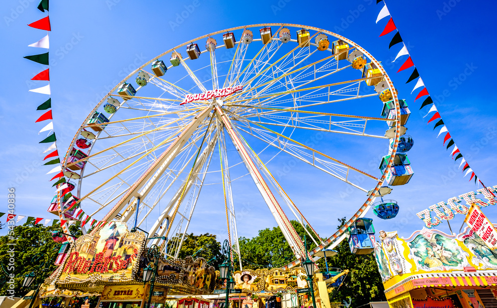 Augsburg, Germany - August 30: the largest Swabian folk festival ...