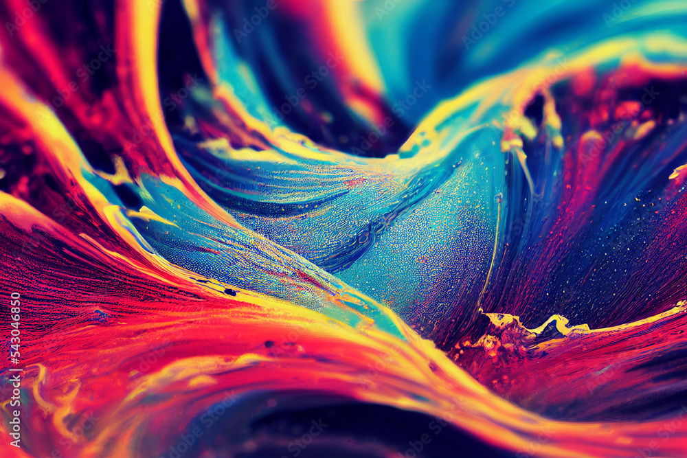 Spectacular image of liquid ink churning together with a realistic ...