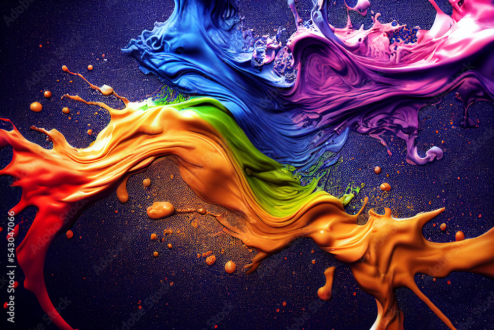 Spectacular image of liquid ink churning together with a realistic ...