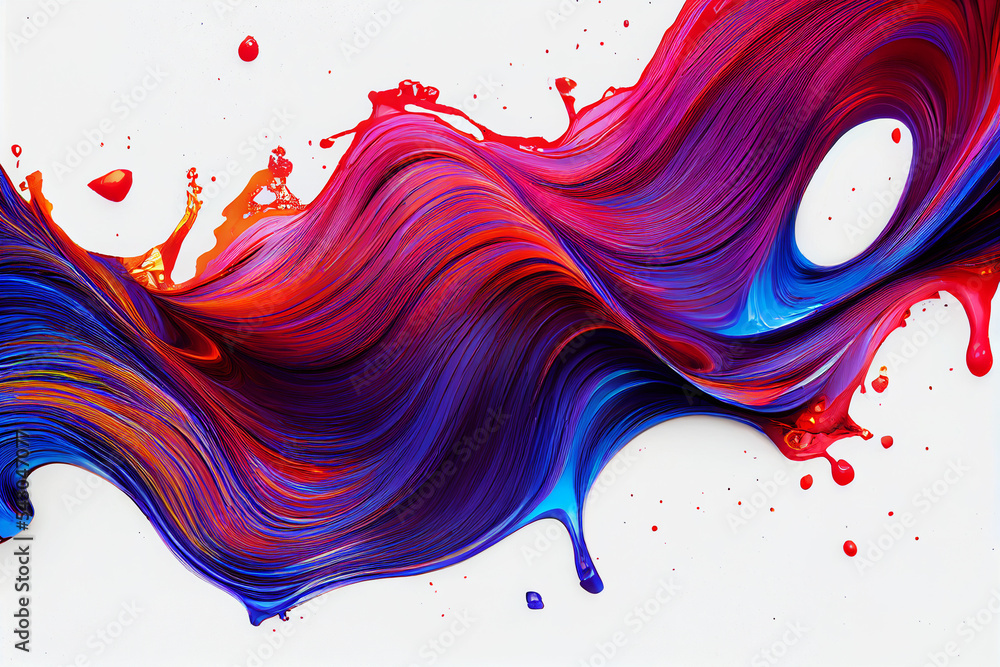 Spectacular image of liquid ink churning together with a realistic ...