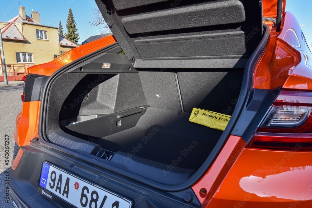 Renault Arkana TCe 160 EDC. Car trunk. 02-14-2022, Prague, Czech ...