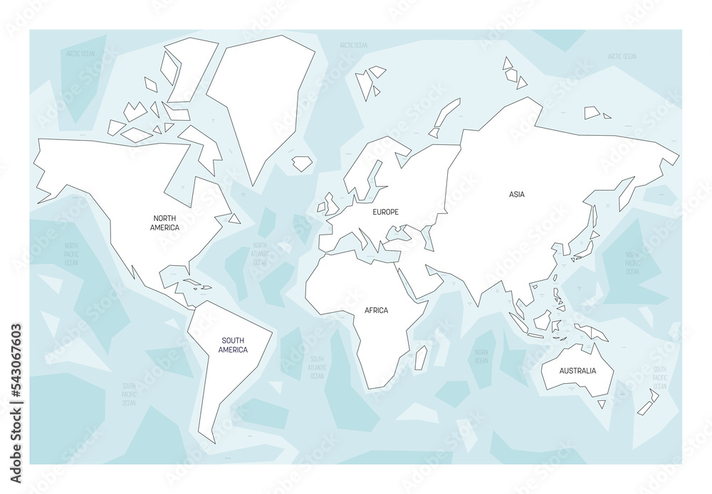 Vector political map of World Stock Vector | Adobe Stock
