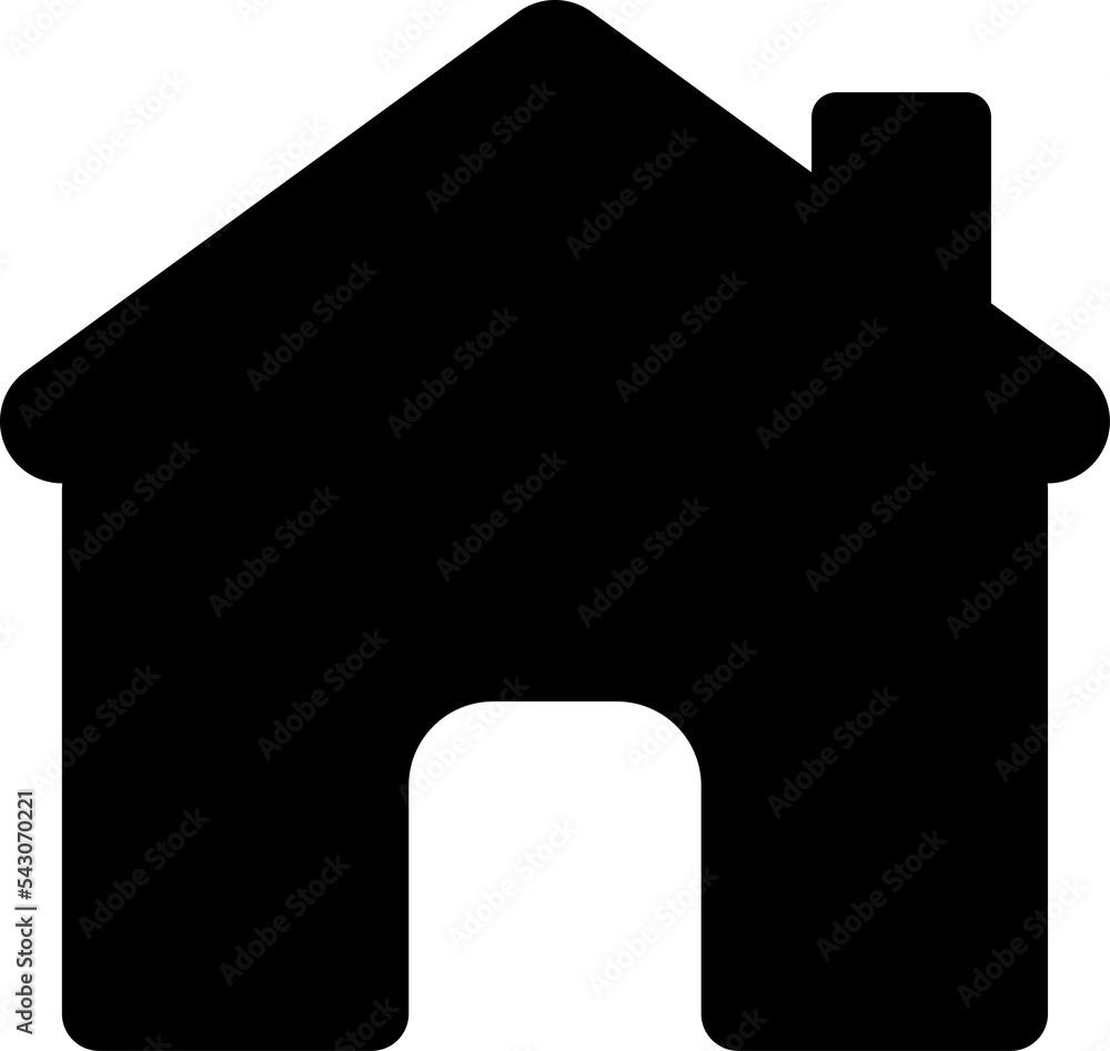 House icon. Home symbol in png. House sign in black. Isolated home ...