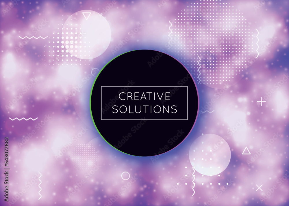 Rainbow Pattern. Space Iridescent Magazine. Blue Tech Texture. Neon ...
